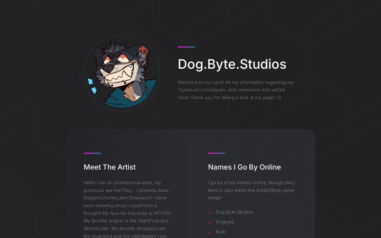 Dog.Byte.Studios Carrd